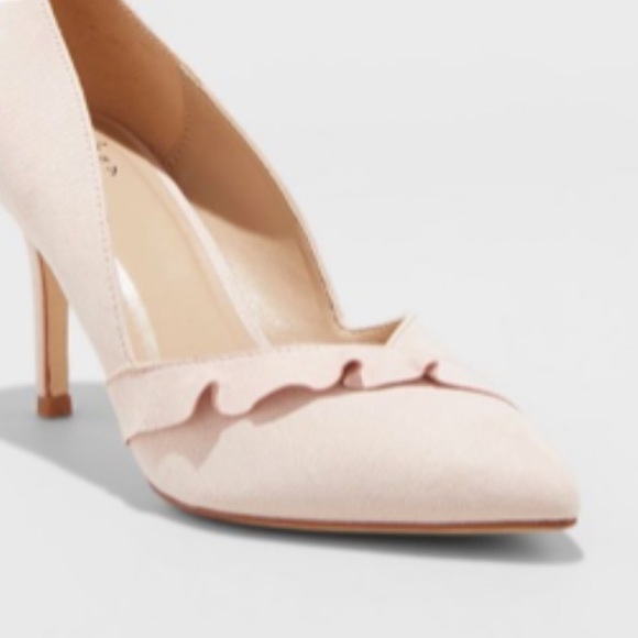 Target | Shoes | Target Pink Ruffle Heels Elizabeth Pumps | Poshmark